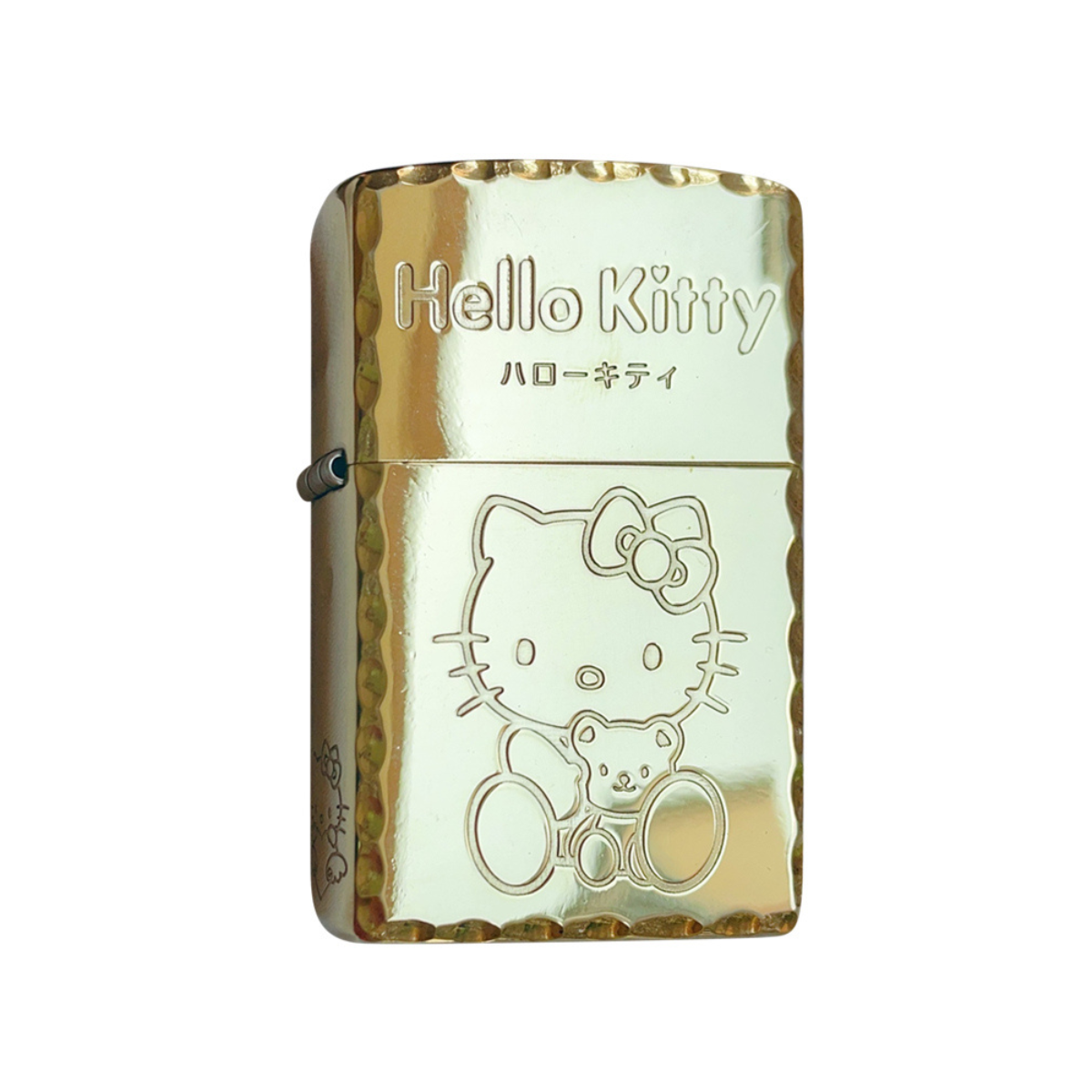 H.e.llo K.i.tt.y Zippo Lighter Deep Engraved Gold Chrome Finish – Moklax®